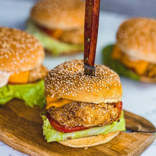 Healthy Crispy Chicken Burger - Dietsync